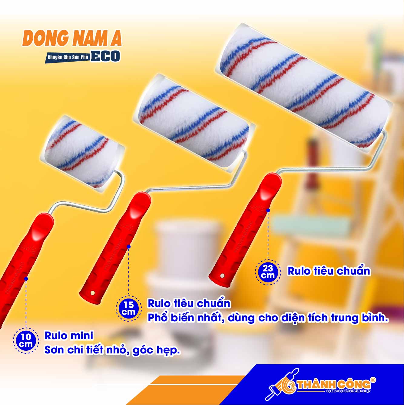 Rulo lăn sơn là gì? Hướng dẫn phân loại và công dụng chi tiết - Cọ lăn vàng